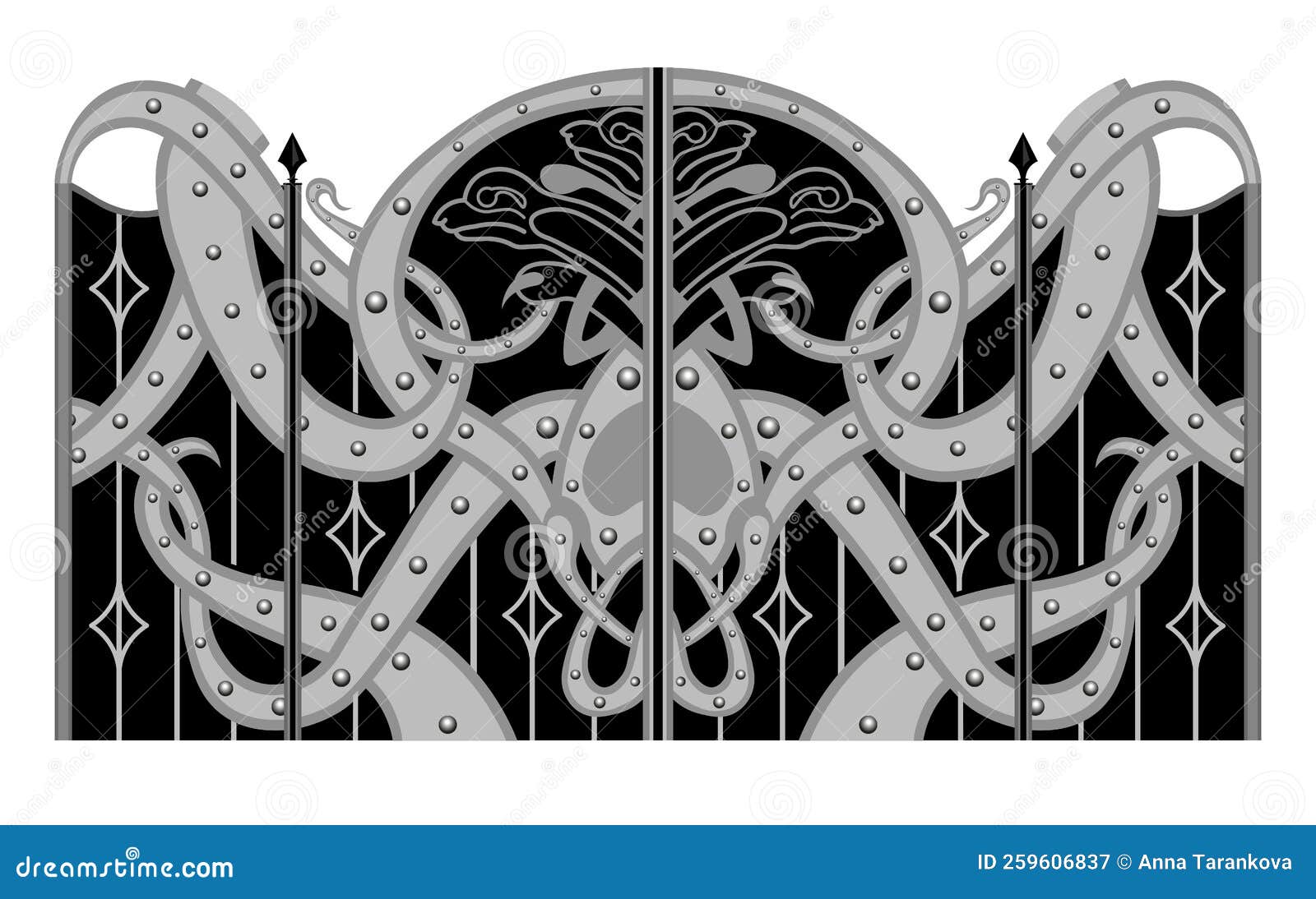 Gate Sketch, Forged Metal Elements, Artistic Forging.Gate in ...