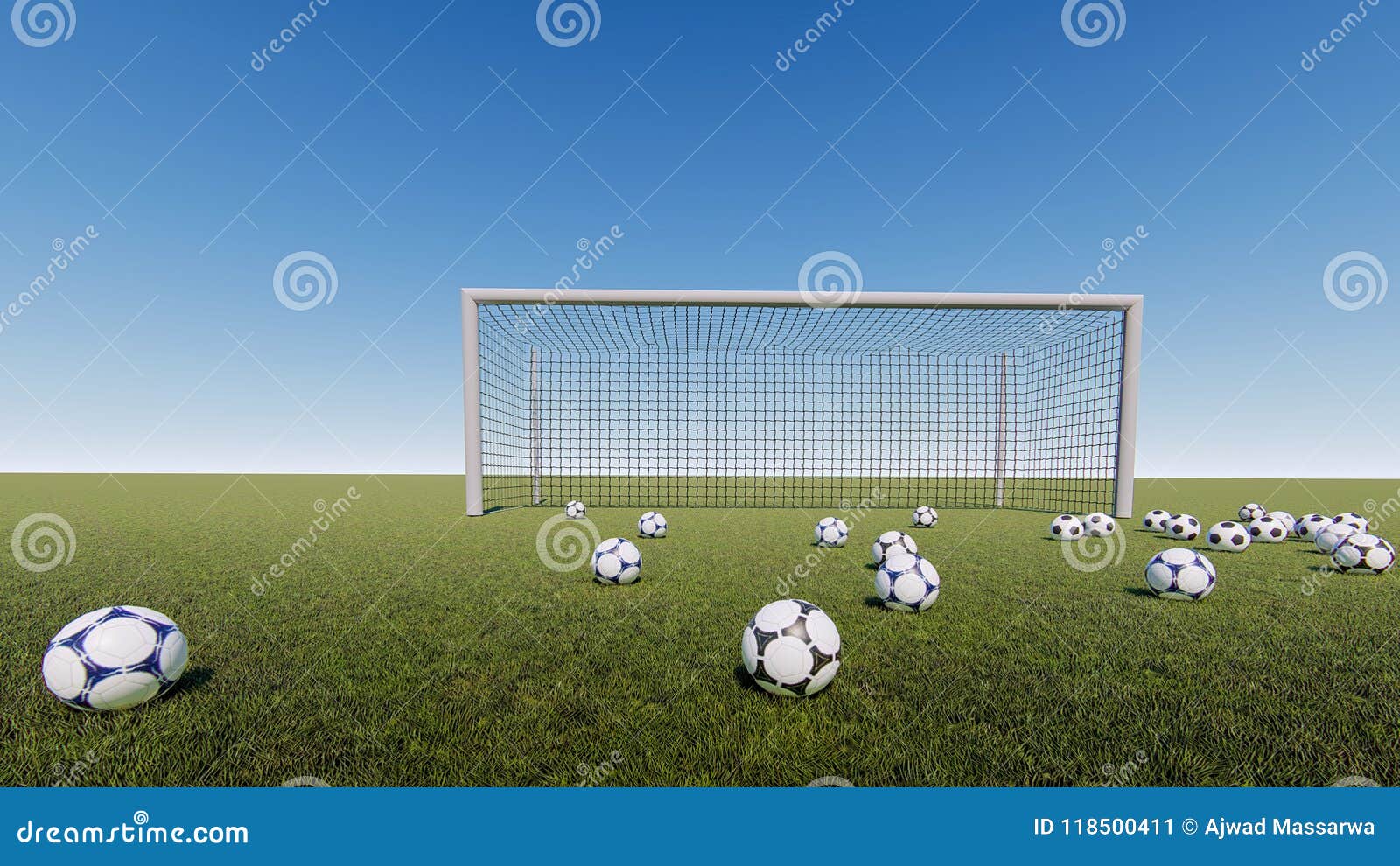 Gate Soccer Sunrise Royalty-Free Stock Photo | CartoonDealer.com #118500411