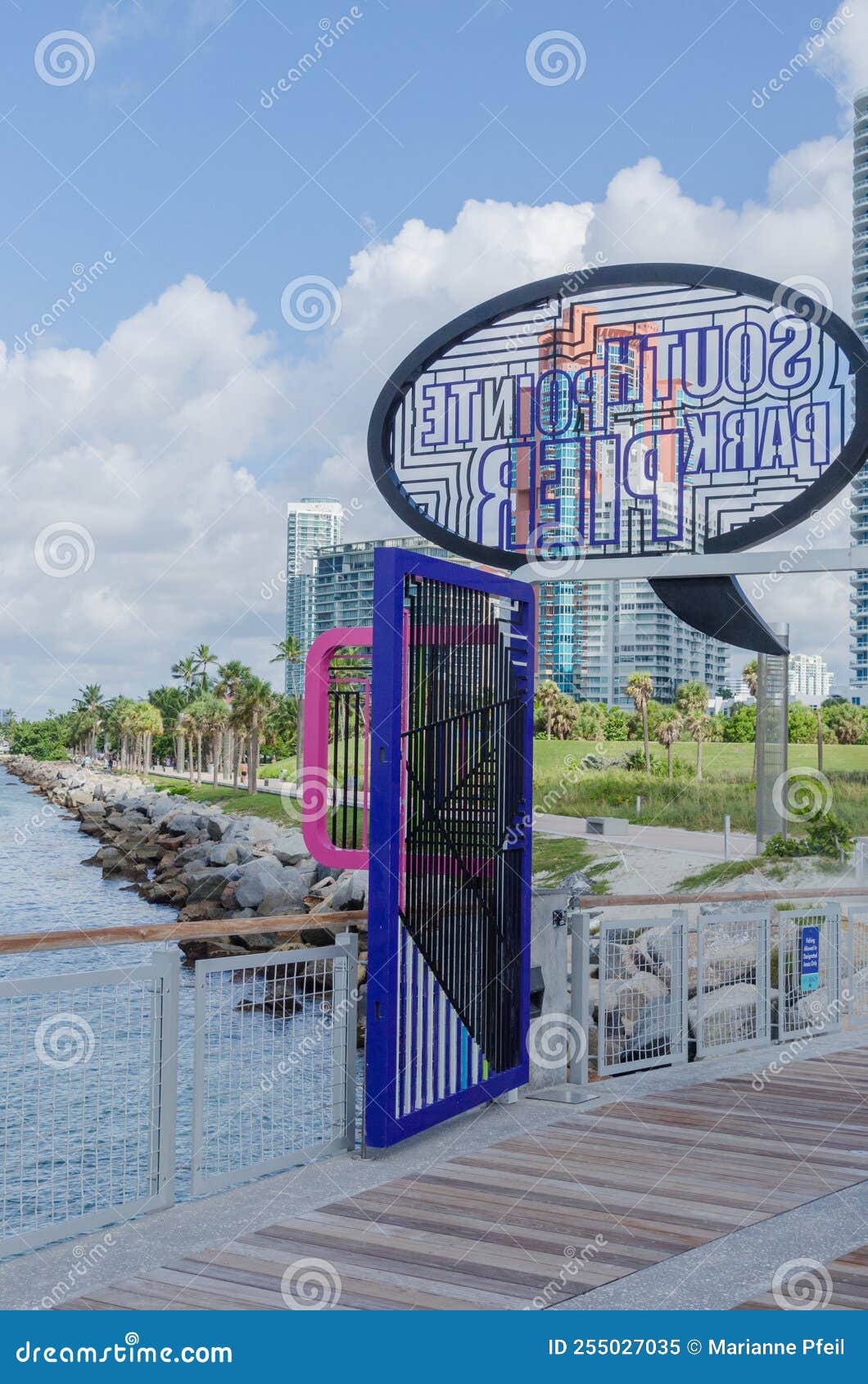 The Gate at South Pointe Park Pier in Miami. Editorial Image - Image of ...