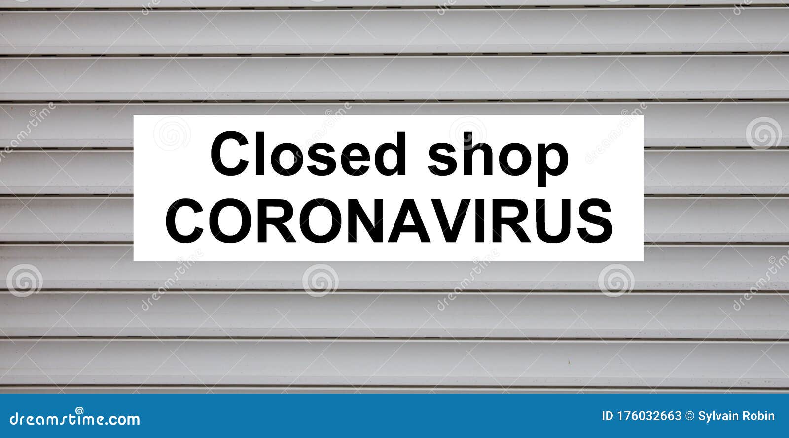 Gate Store Closing on a Shop Window Due To the Coronavirus Covid-19 ...