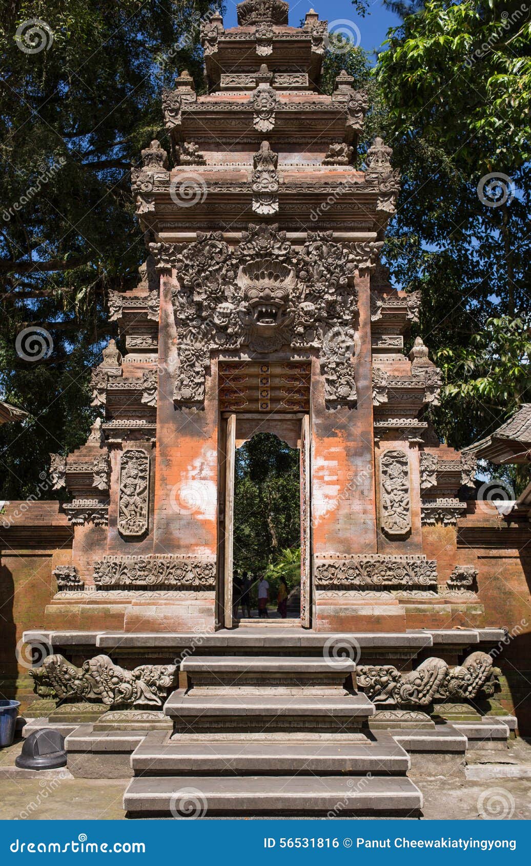Gate of Temple . Indonesia, Bali, Ubud Stock Photo - Image of facade ...