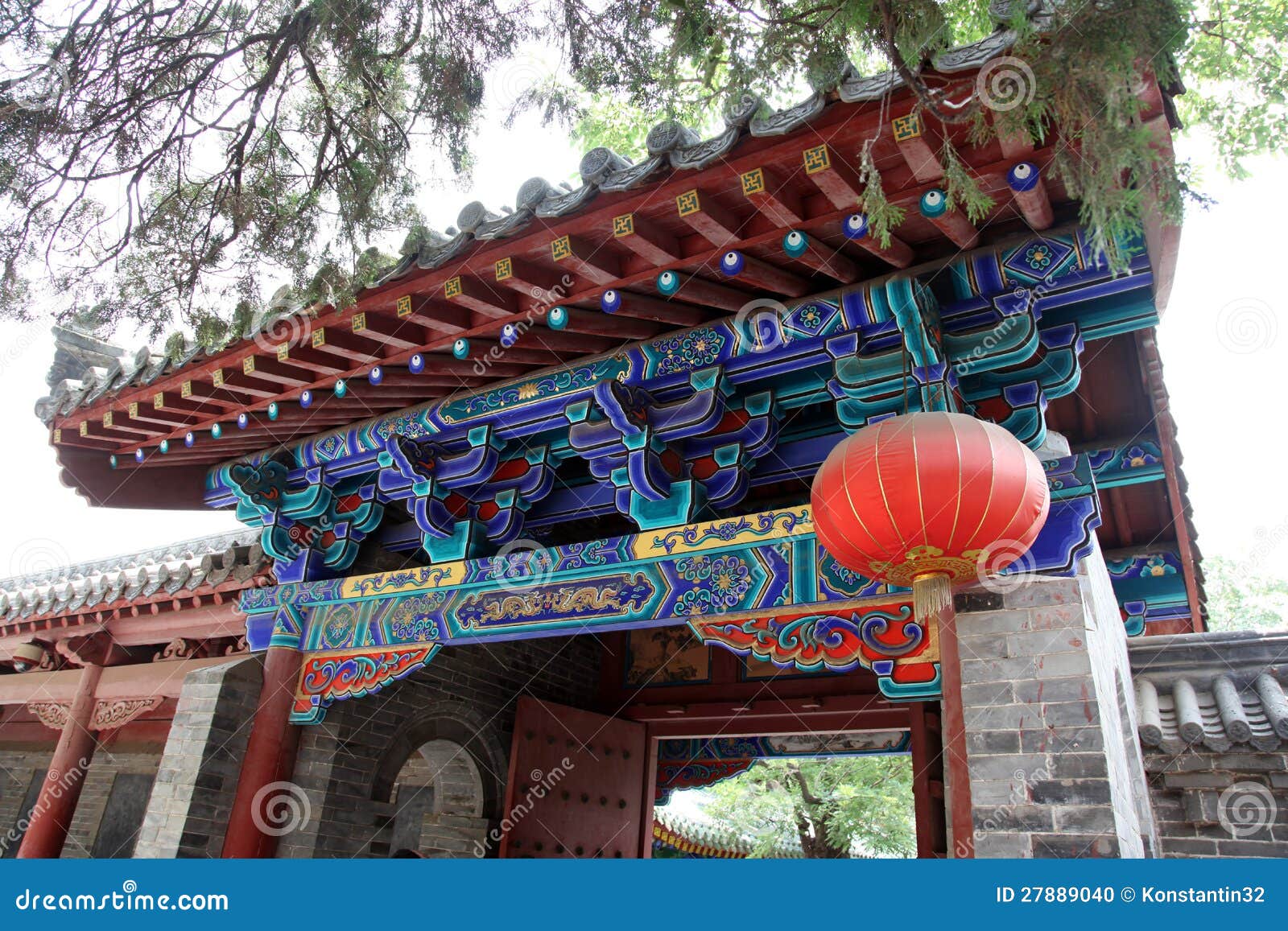 Gate in the Temple in Shao Lin Stock Photo - Image of east, horizontal ...