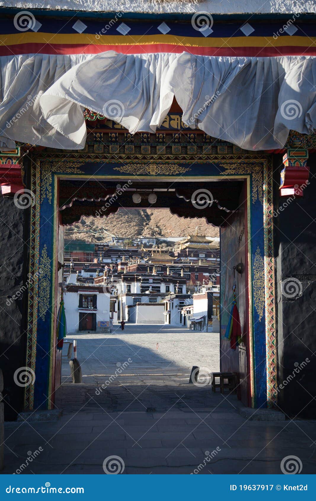 Gate of tibet stock image. Image of lama, asia, flags - 19637917
