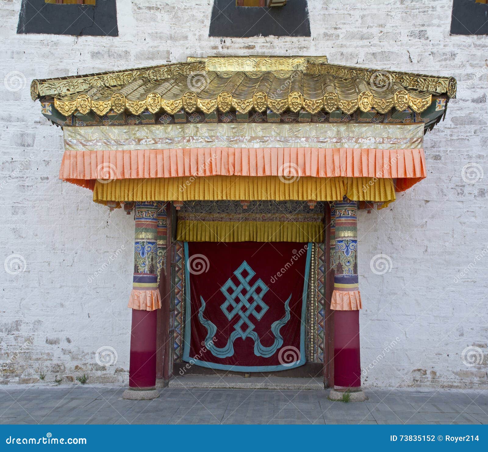 Gate of Tibetan Style Temple Stock Photo - Image of building, tibetan ...