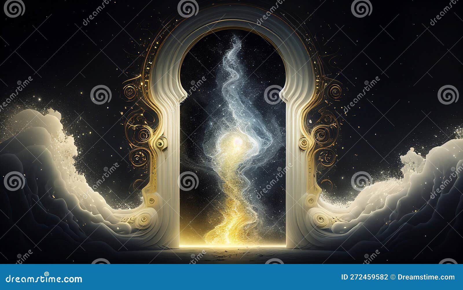 Gate to heaven stock illustration. Illustration of poster - 272459582