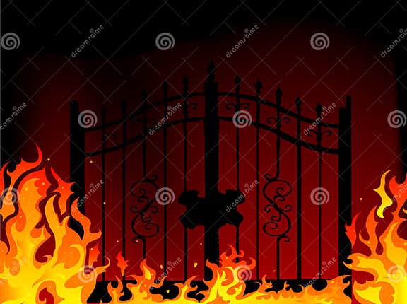 Gate to hell stock vector. Illustration of frame, ornament - 16471425