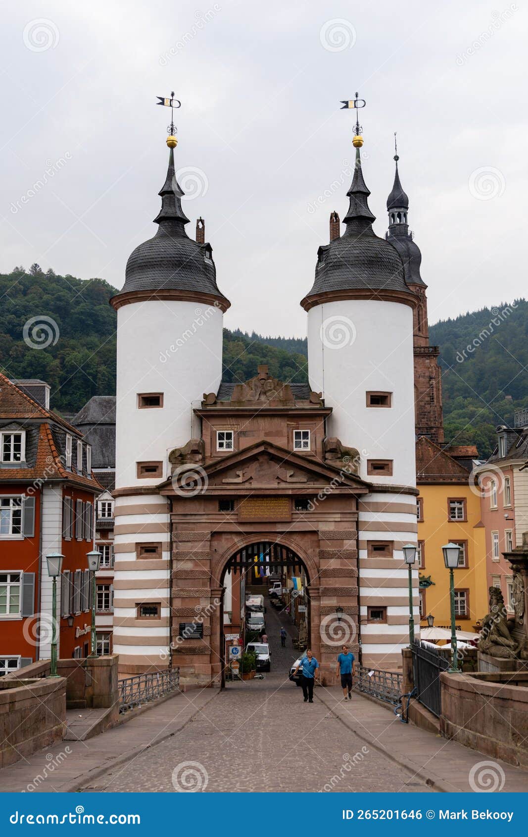 Gate To the Old Bridge of Heidelberg, Germany Editorial Photo - Image ...