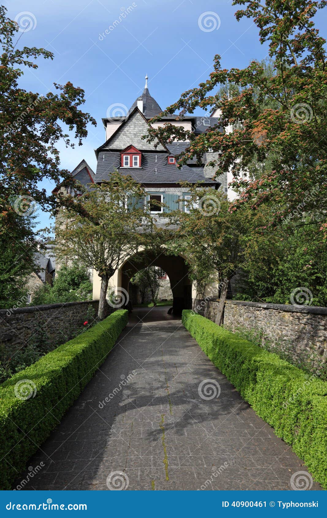 Gate to the old castle stock image. Image of gate, weilburg - 40900461