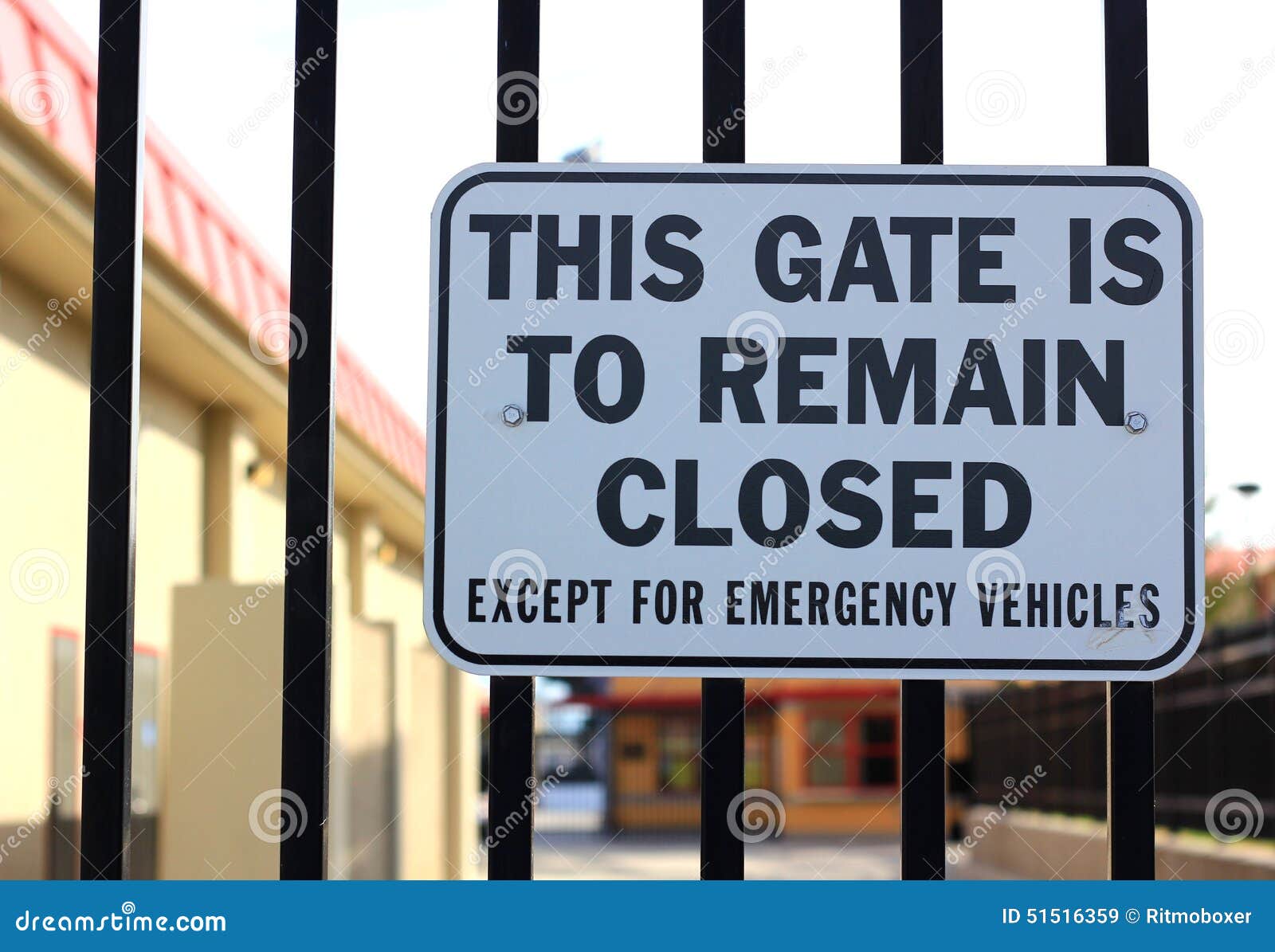 Gate to Remain Closed stock image. Image of exit, excep - 51516359