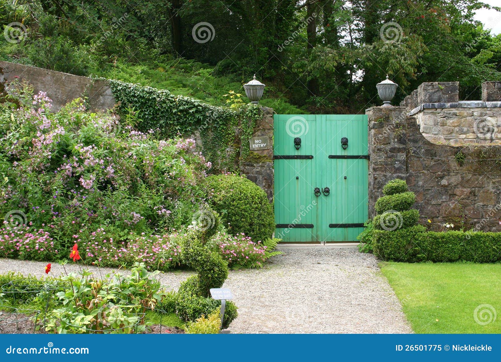 Gate to the Secret Garden stock image. Image of secret - 26501775