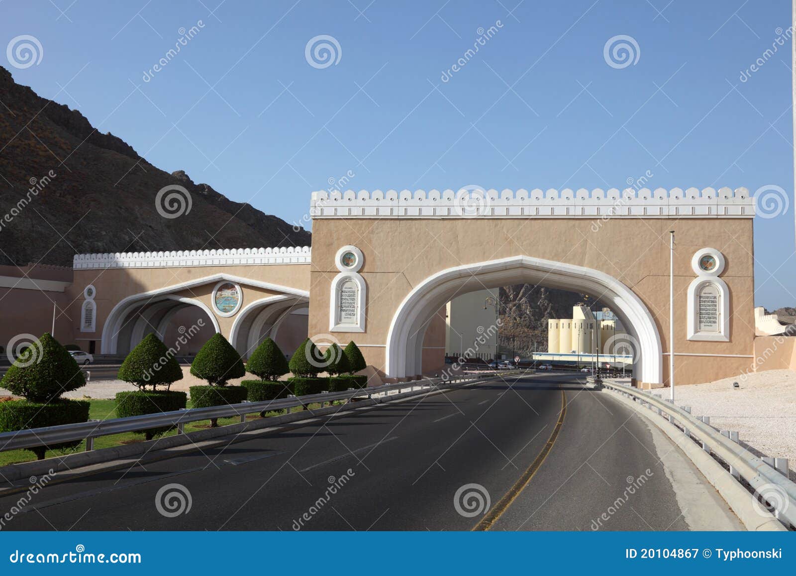 Gate To Town of Muttrah, Oman Stock Image - Image of architecture ...