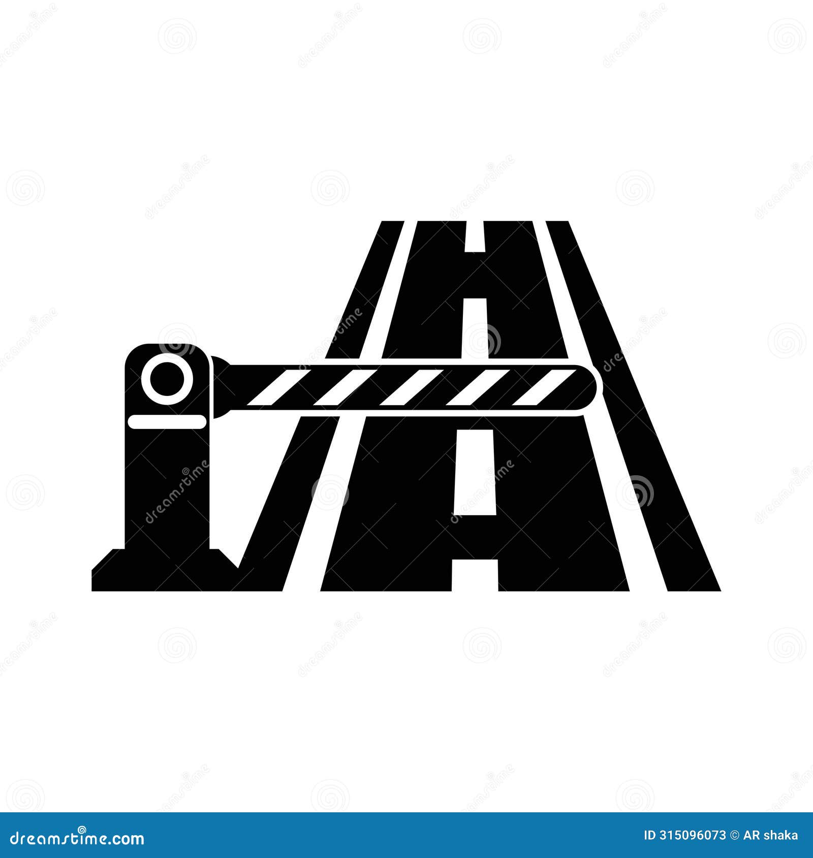 Gate or Toll Road Icon,illustration Design Template Stock Vector ...