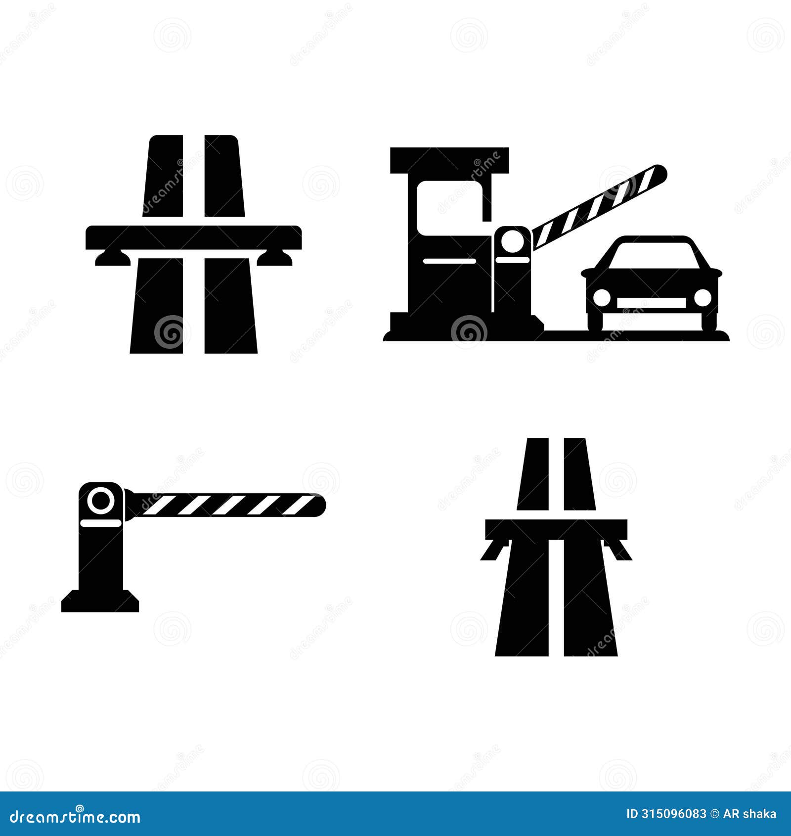 Gate or Toll Road Icon,illustration Design Template Stock Vector ...