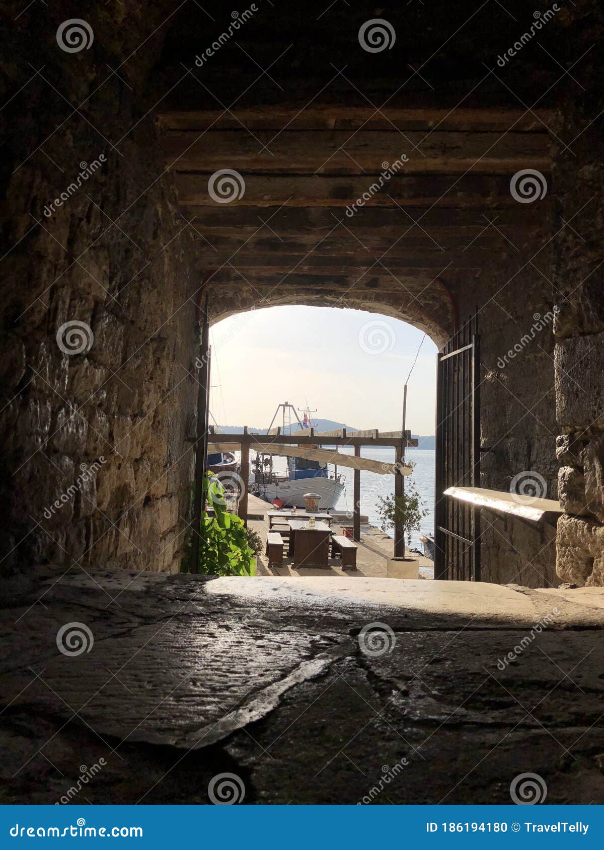 Gate Towards the Waterfront of Sibenik Stock Photo - Image of ...