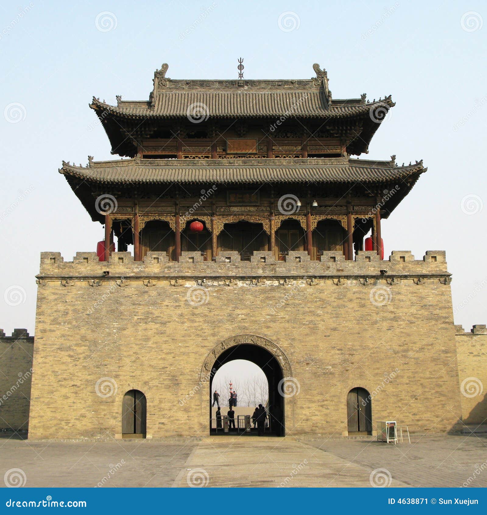 Gate tower in china town stock image. Image of tradition - 4638871