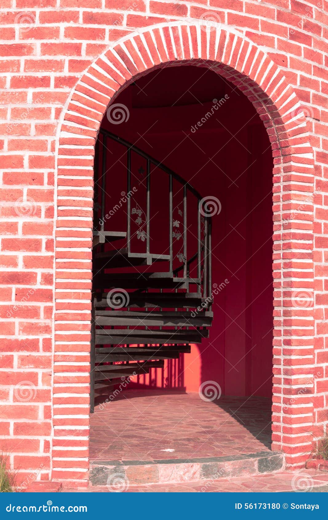 Gate tower of pink castle stock photo. Image of tower - 56173180
