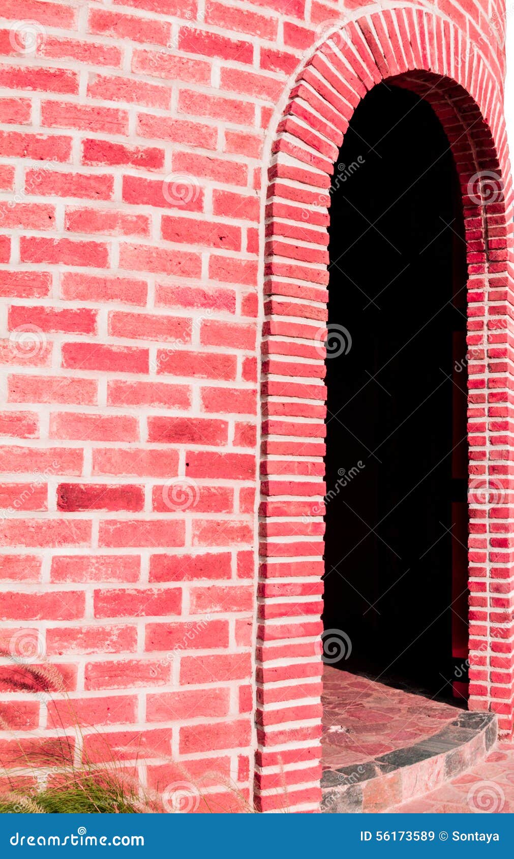 Gate tower of pink castle stock image. Image of pink - 56173589