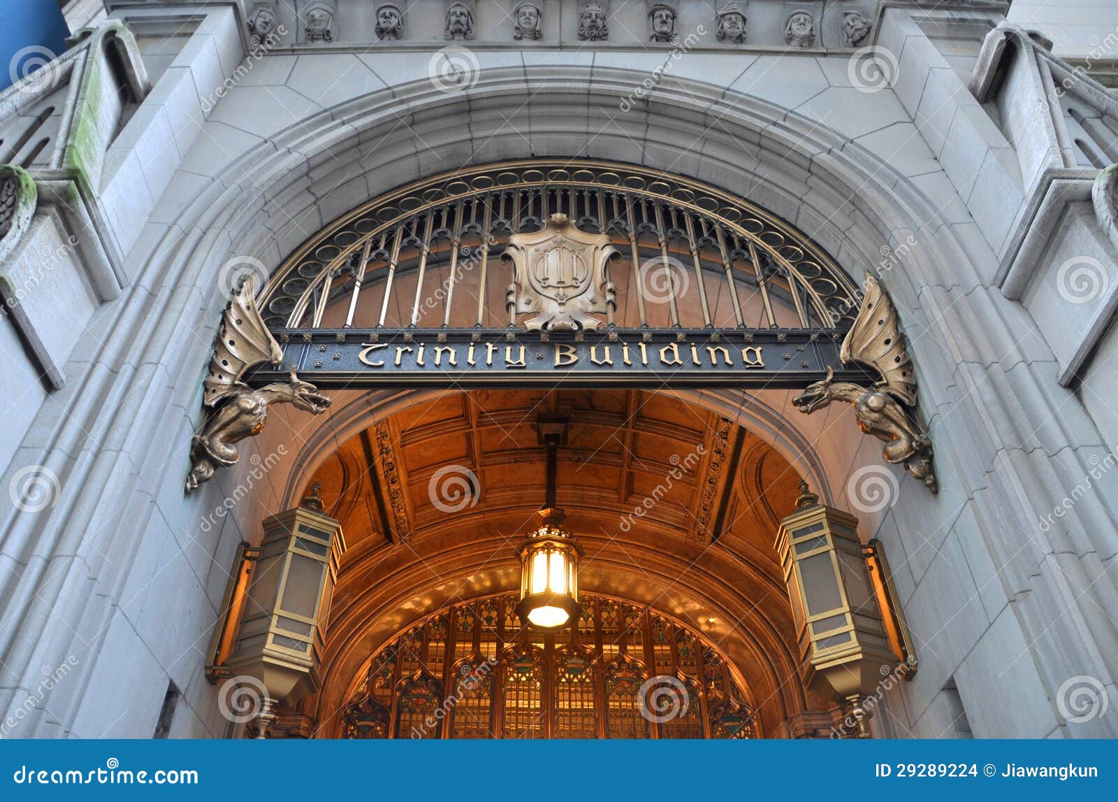 Gate of Trinity Building, Manhattan, NYC Editorial Stock Image - Image ...