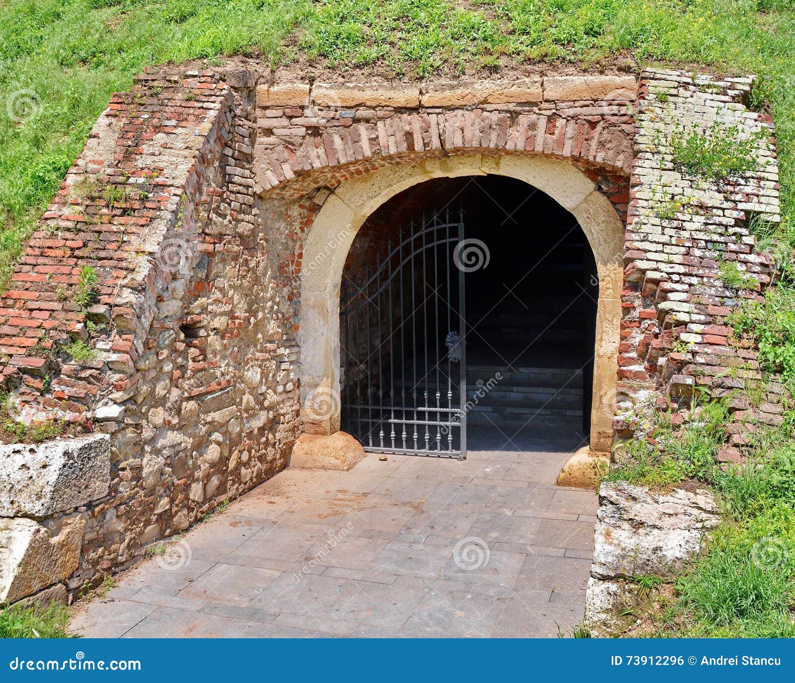 Gate tunnel stock photo. Image of detail, historical - 73912296