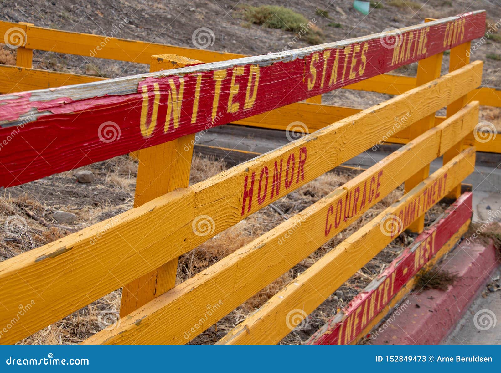A Gate at a US Marines Facilty in California Stock Image - Image of ...