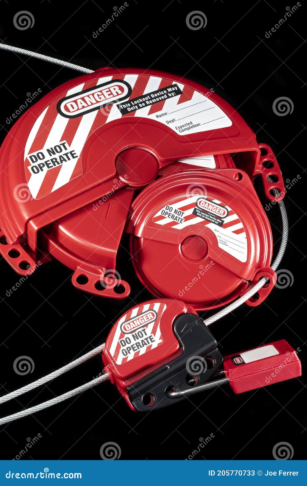 Gate Valve and Cable Lockout Systems Stock Image - Image of device ...