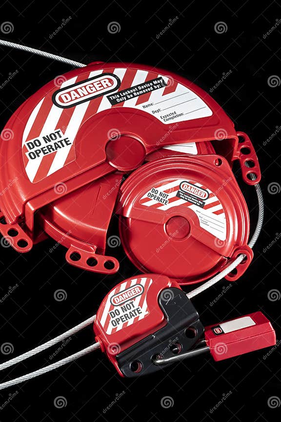 Gate Valve and Cable Lockout Systems Stock Image - Image of device ...
