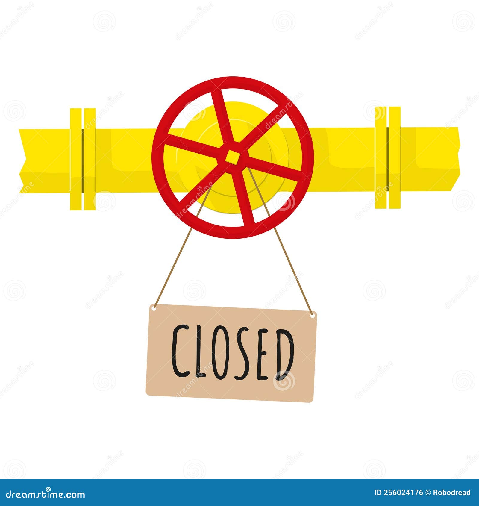 Gate Valve of a Gas Pipe and Hand that Closes it, Symbolic Illustration ...