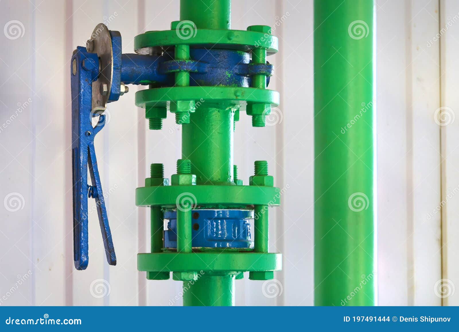 A Gate Valve on the Hot Water Supply Pipeline Stock Photo - Image of ...