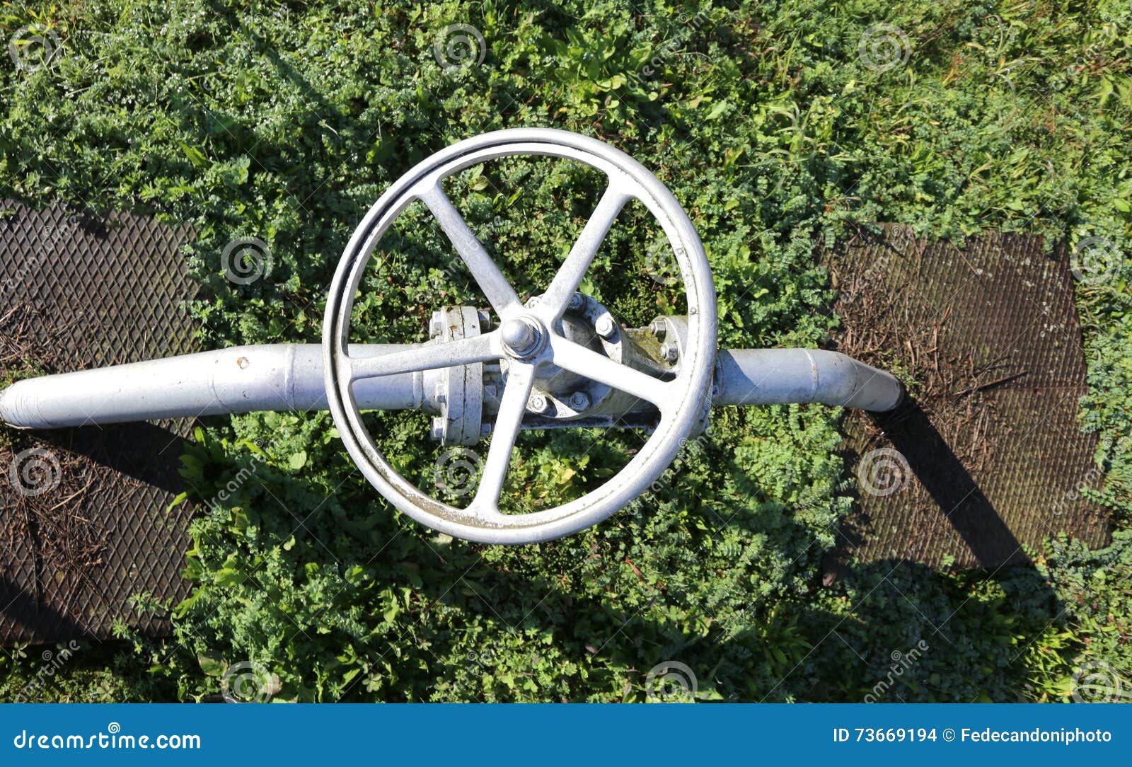 Gate Valve in the Plant Irrigation of Cultivated Fields Stock Photo ...