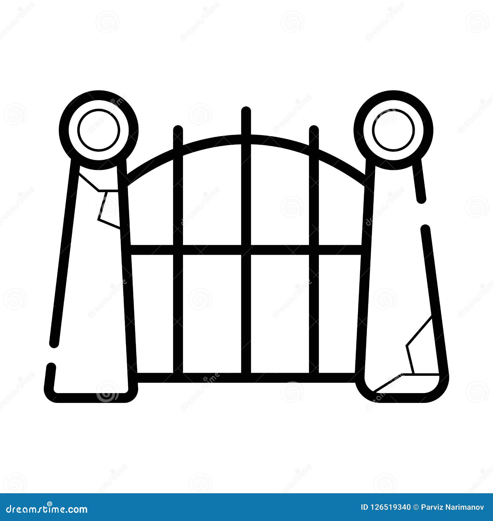 Gate vector icon stock illustration. Illustration of detail - 126519340