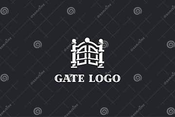 Gate vector logo EPS 10 stock vector. Illustration of design - 139151048
