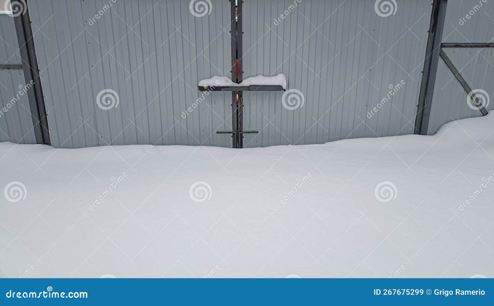 Gate in winter stock image. Image of freezing, blizzard - 267675299