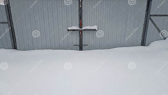 Gate in winter stock image. Image of freezing, blizzard - 267675299