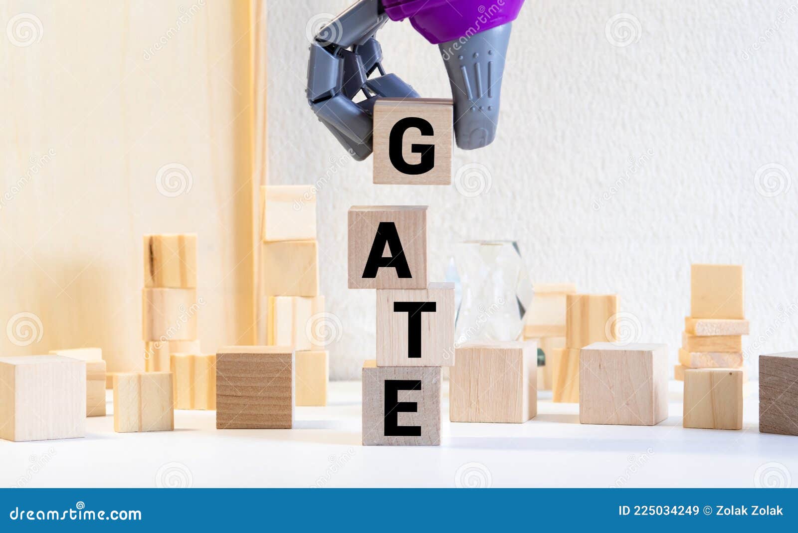 GATE Word Made with Building Blocks Isolated on White Stock Image ...