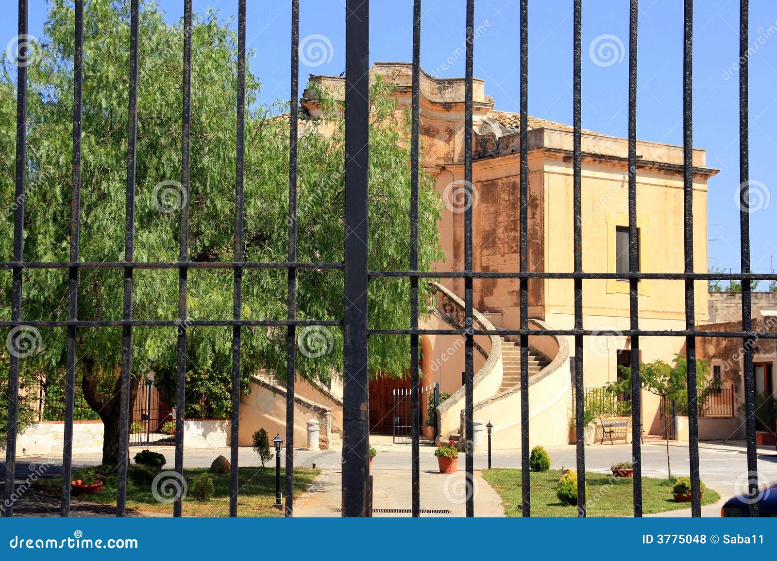 Gated estate stock photo. Image of protection, gated, lawn - 3775048
