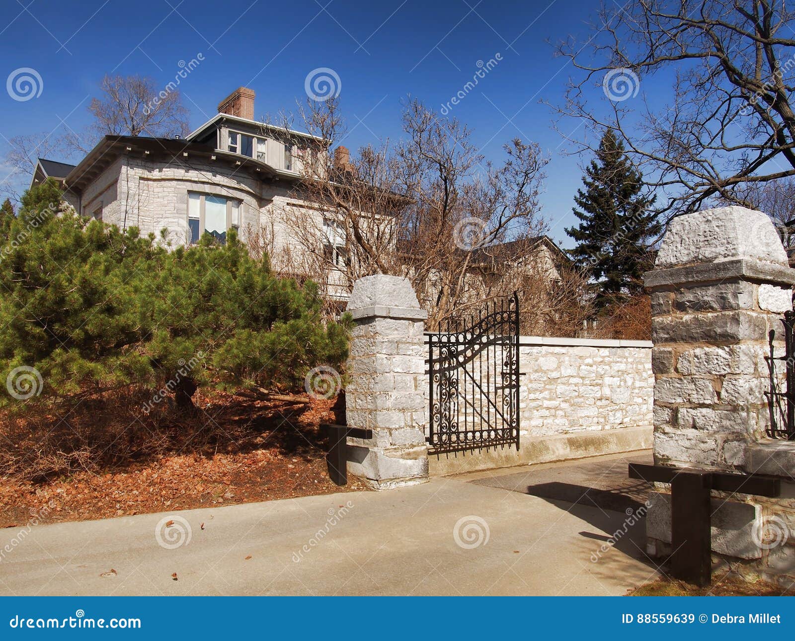 Gated estate stock image. Image of manor, home, house - 88559639