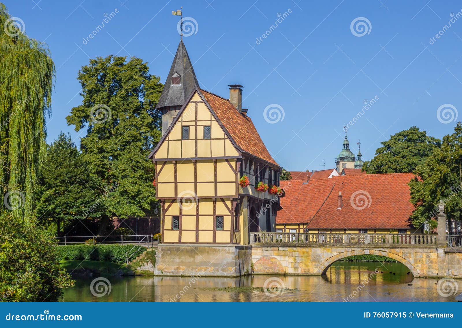 Gatehouse and Bridge of the Steinfurt Castle Stock Image - Image of ...