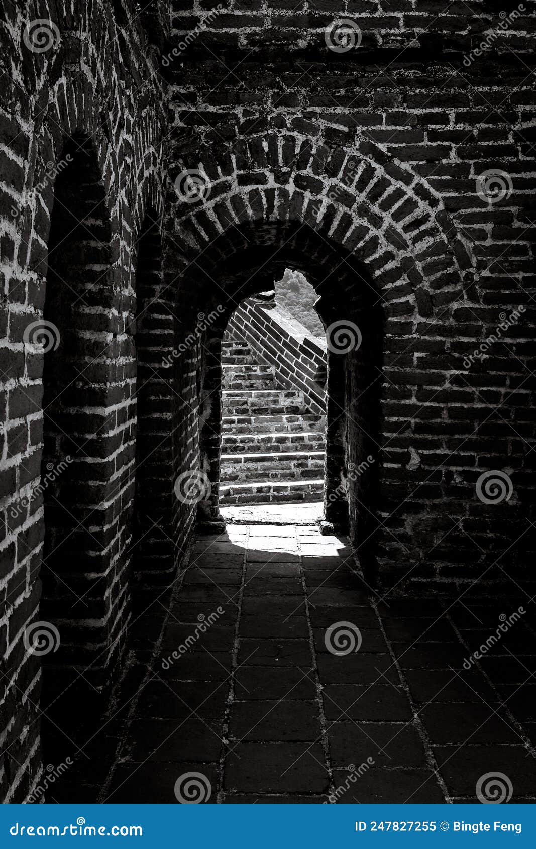 The Gatehouse in the Great Wall Stock Image - Image of gatehouse, arch ...
