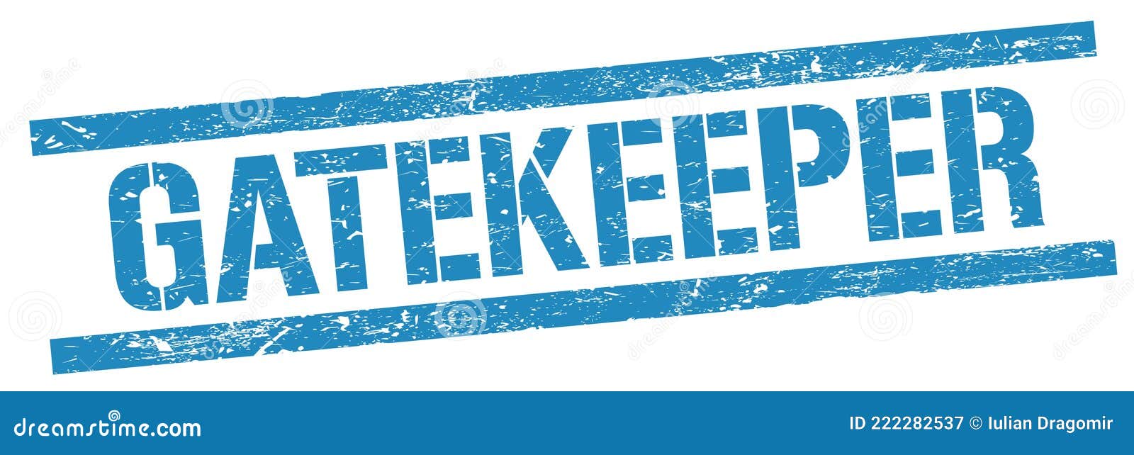 GATEKEEPER Text on Blue Grungy Rectangle Stamp Stock Illustration ...