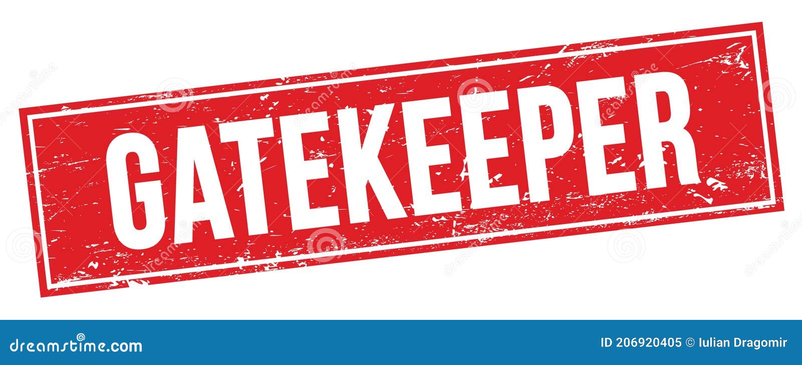 GATEKEEPER Text On Red Grungy Rectangle Stamp Stock Image ...