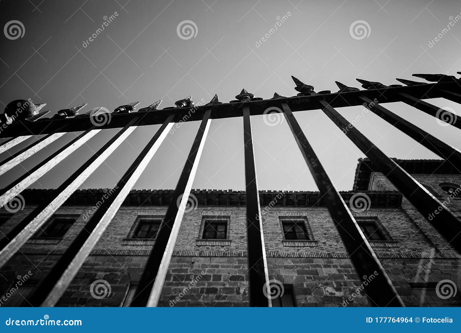 Gates in castle stock photo. Image of architecture, grate - 177764964