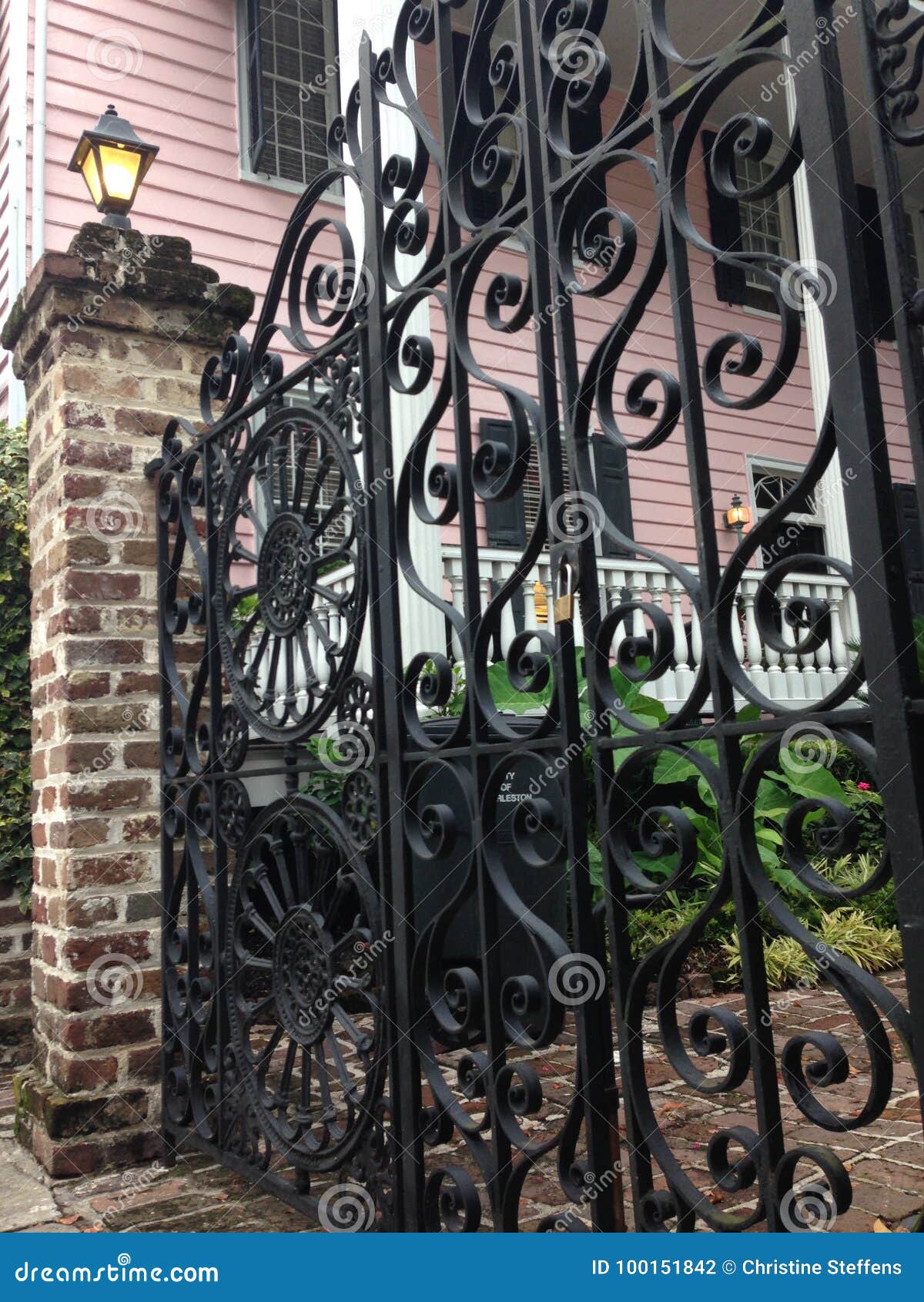 Gates of Charleston 5 stock photo. Image of clapboard - 100151842