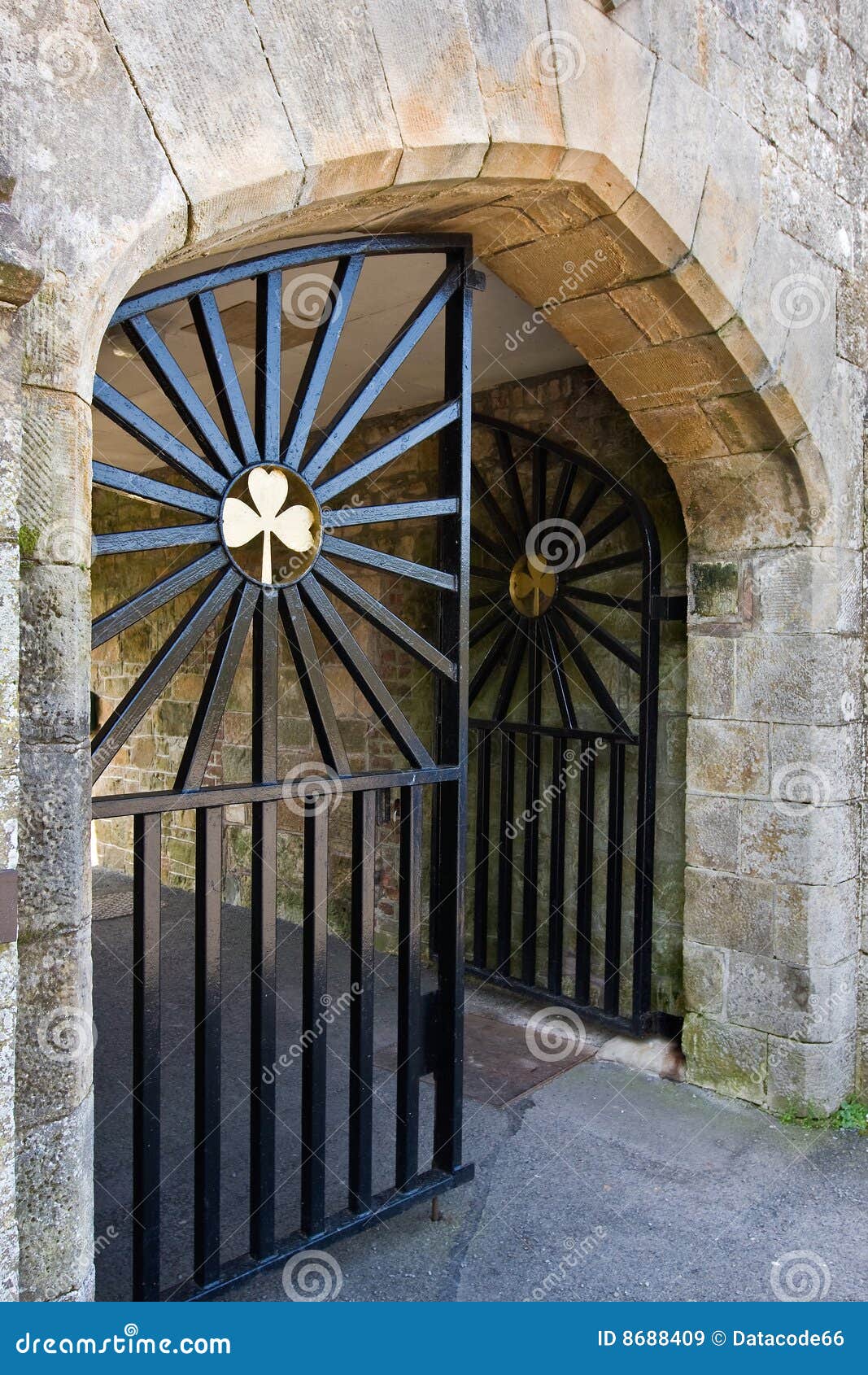 Gates with Irish Clover Motif Stock Image - Image of circle, turn: 8688409