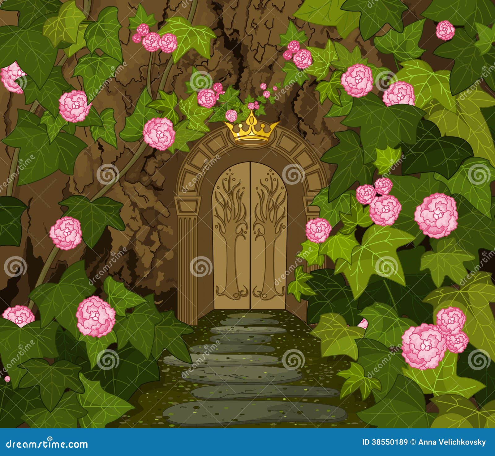 Gates of Magic Elves Castle Stock Vector - Illustration of artworks ...