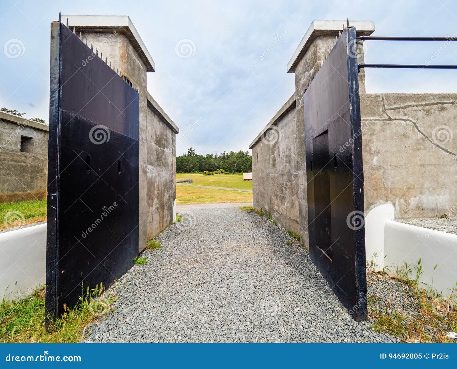 Gates of an Old Military Fort Stock Image - Image of history ...
