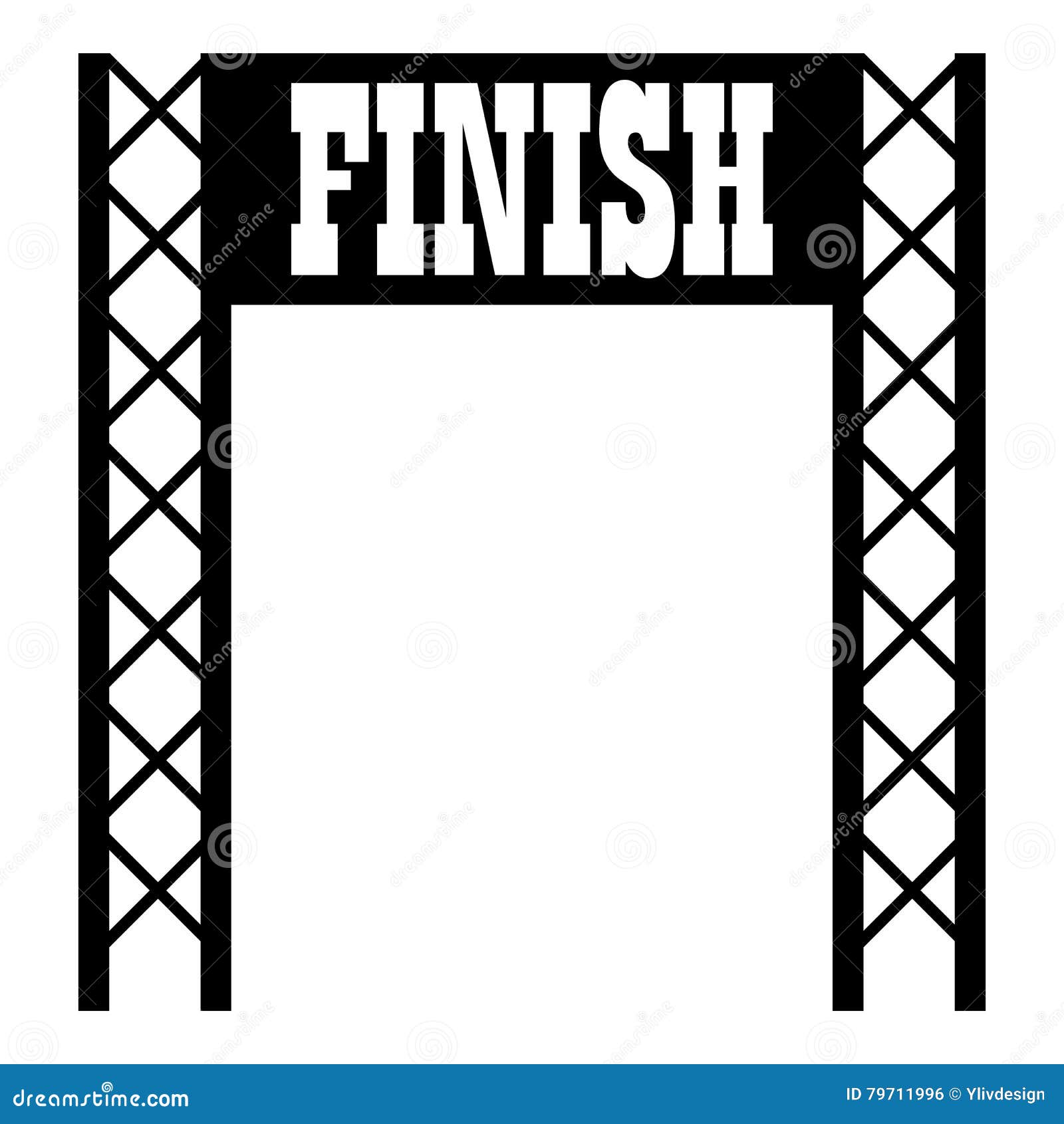 Gates Racing Finish Icon, Simple Style Stock Vector - Illustration of ...