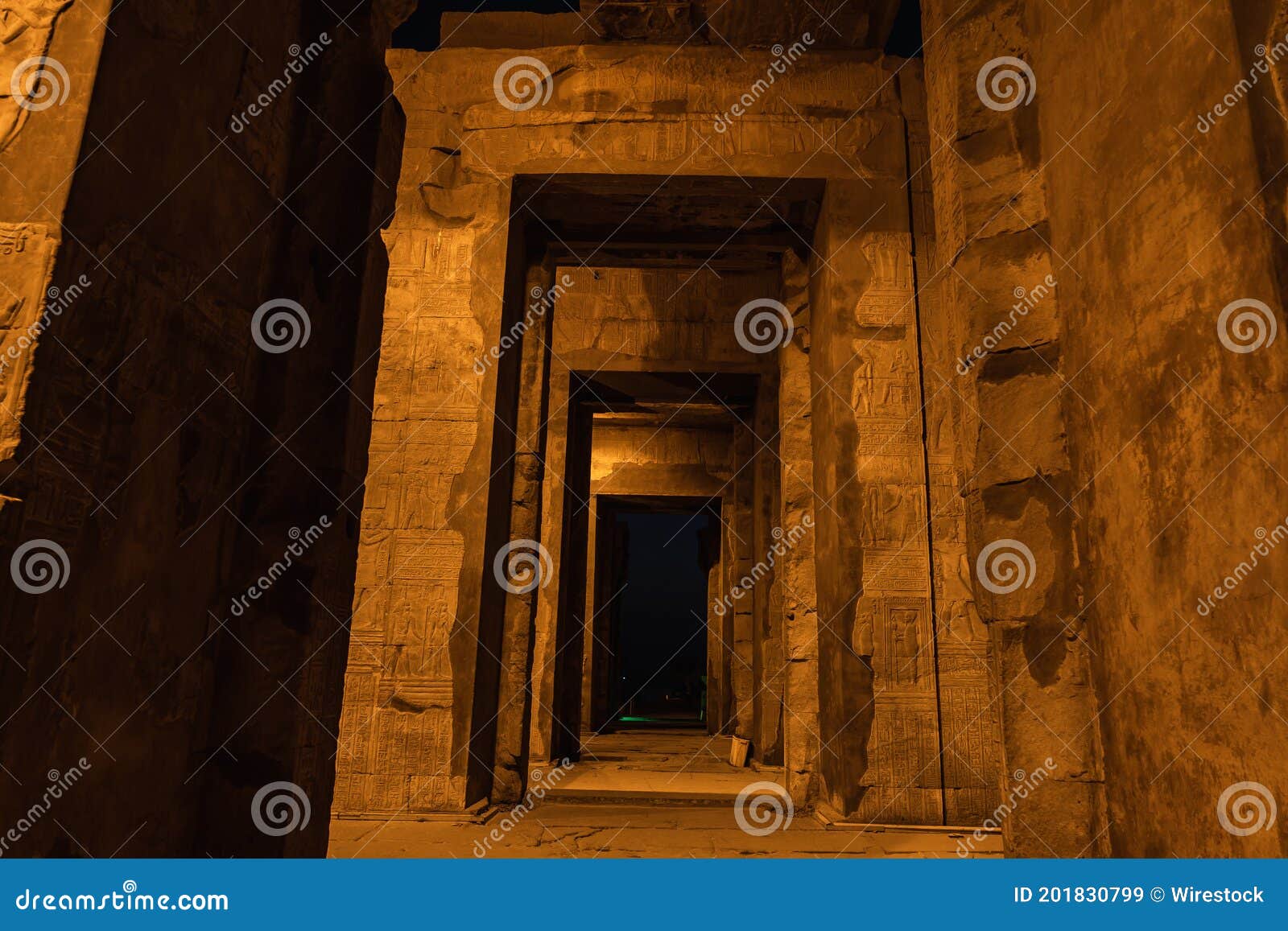 Gates in the Temple of Kom Ombo Markaz in Egypt Stock Image - Image of ...