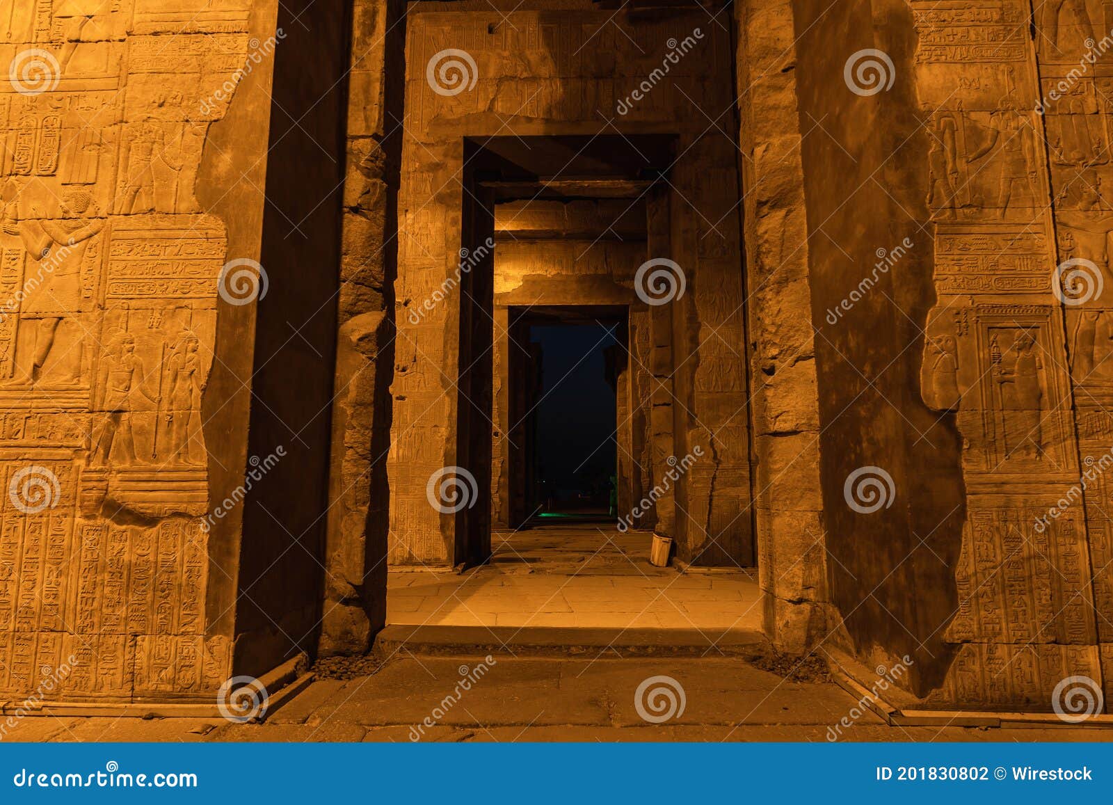 Gates in the Temple of Kom Ombo Markaz in Egypt Stock Photo - Image of ...