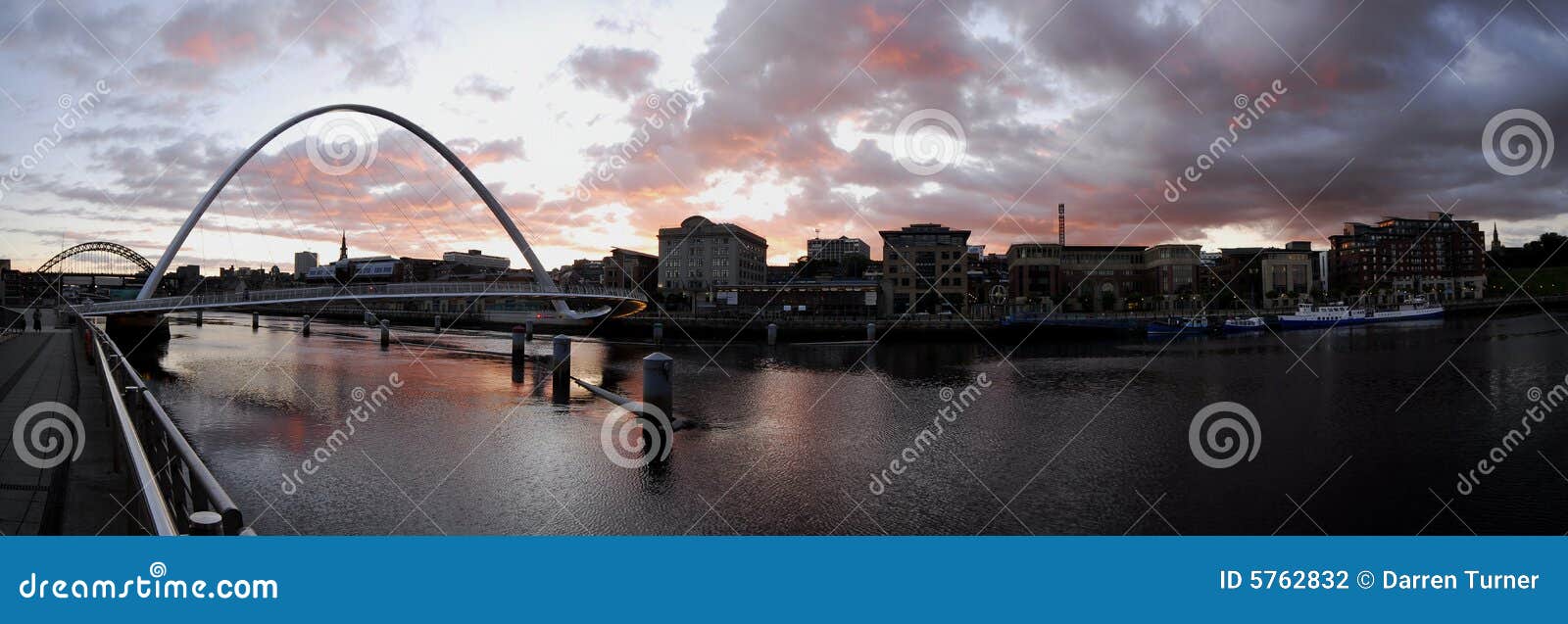 Gateshead Millennium Bridge and Newcastle Quayside Editorial ...
