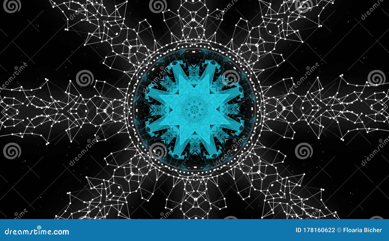 Gateway into Another World with Polydons Inside and White Plexus Grid ...